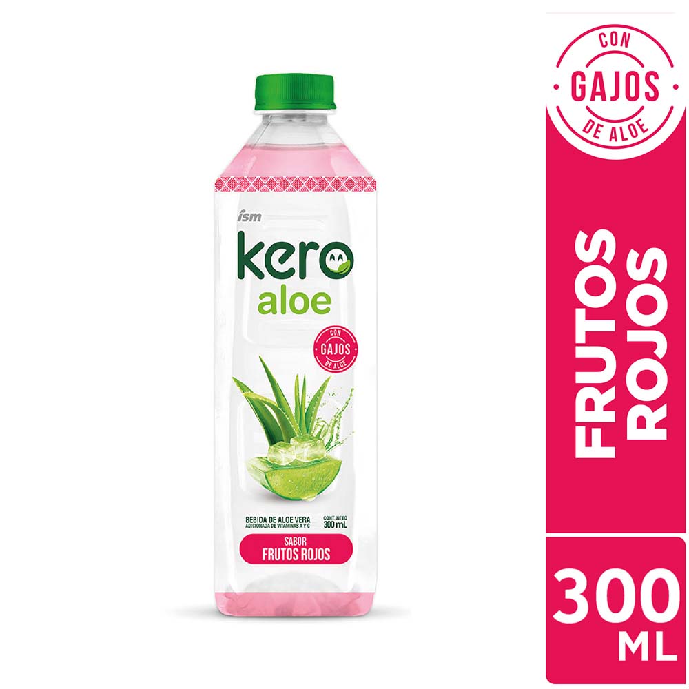 Bebida Aloe KERO Frutos Rojos Botella 300 ml Paquete 12 un – Mi Tienda ISM